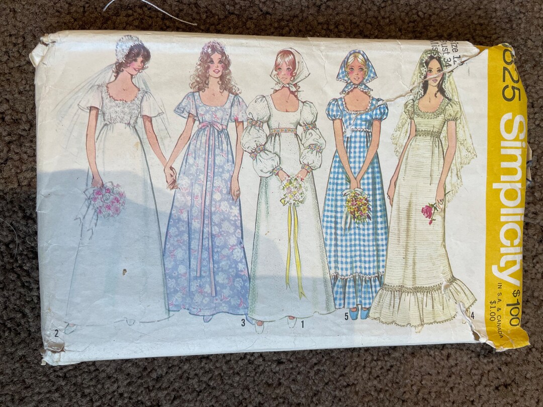 Simplicity Wedding Dress Pattern 9825 - Etsy