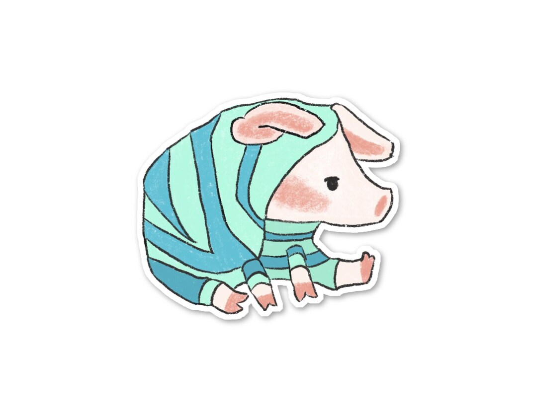 Poogie Pig Sticker Water Resistant Laminated Vinyl Decal - Etsy