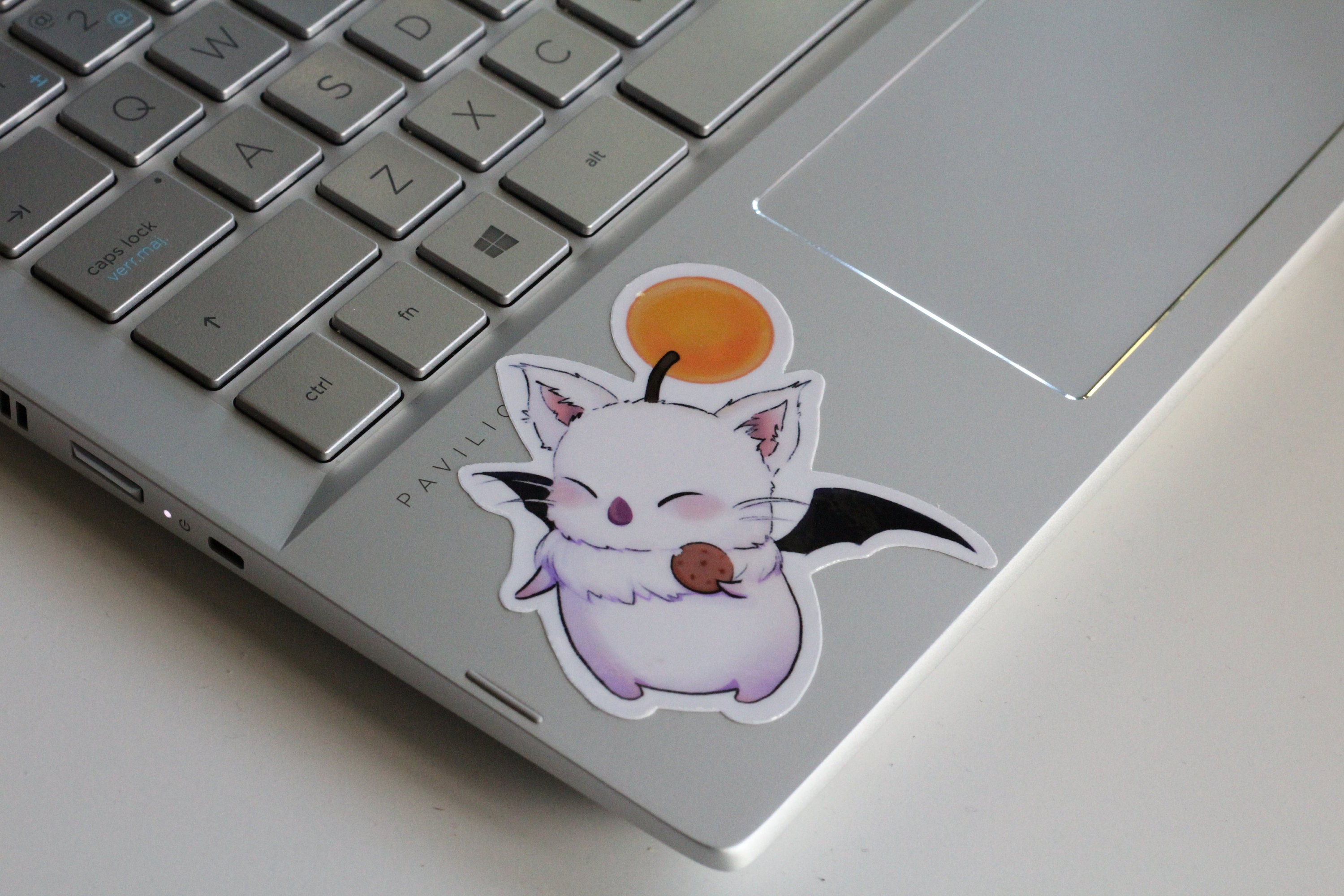 Moogle Sticker, Water Resistant, Laminated Vinyl Decal, Glitter Option ...