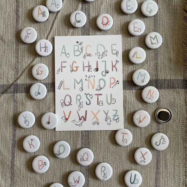 Letter Magnets - Etsy