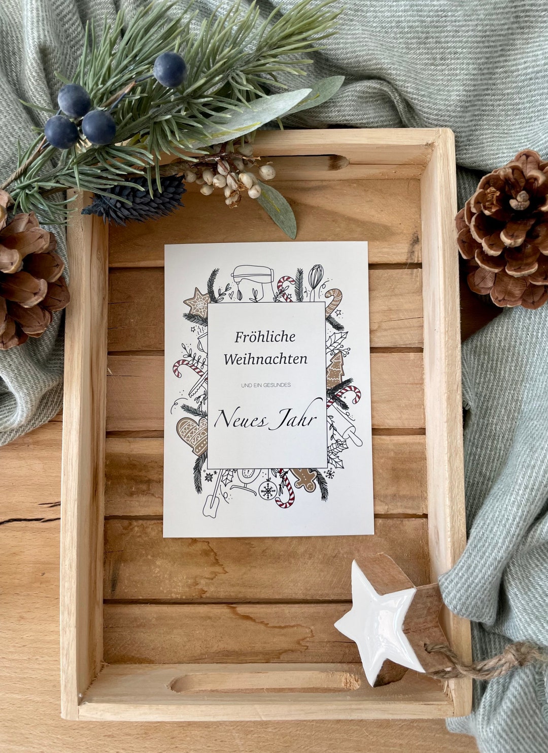 Christmas Baking / Christmas Card for Baking Fans / Christmas Card - Etsy