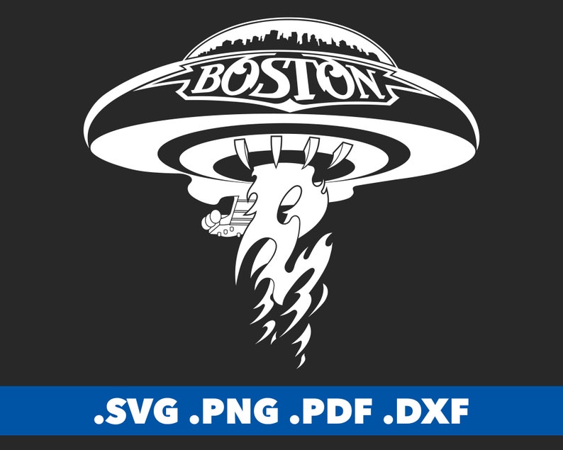 Boston SVG Boston Band Logo Cricut Cut Files Classic Rock - Etsy