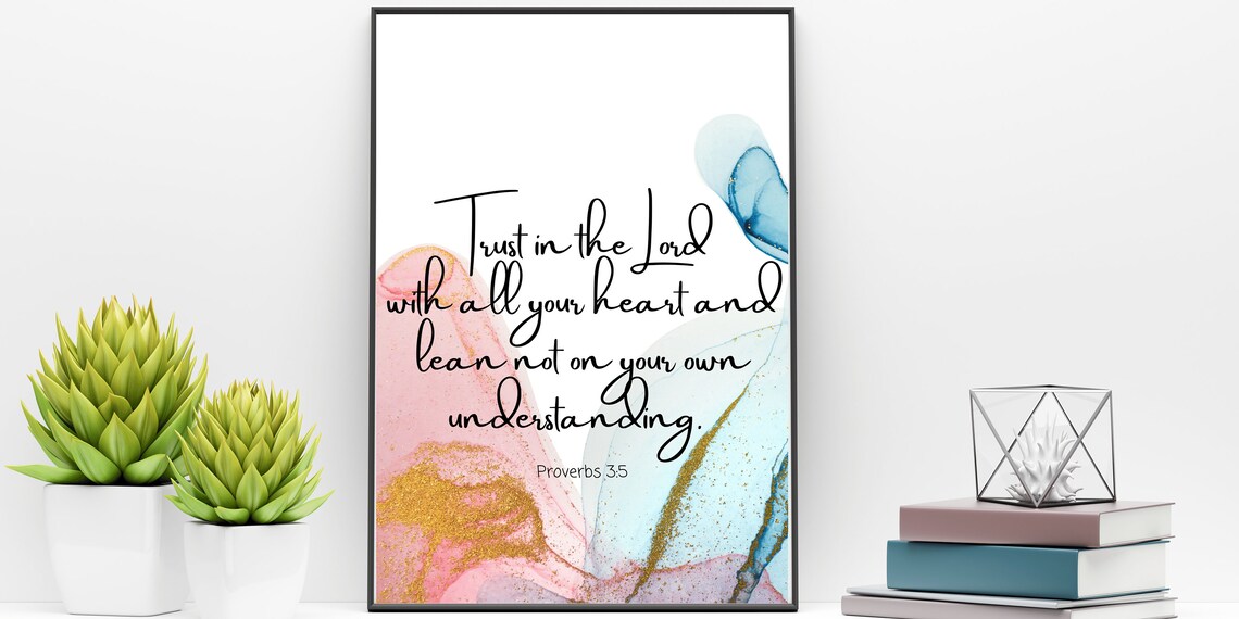 Proverbs 3:5 Print - Etsy