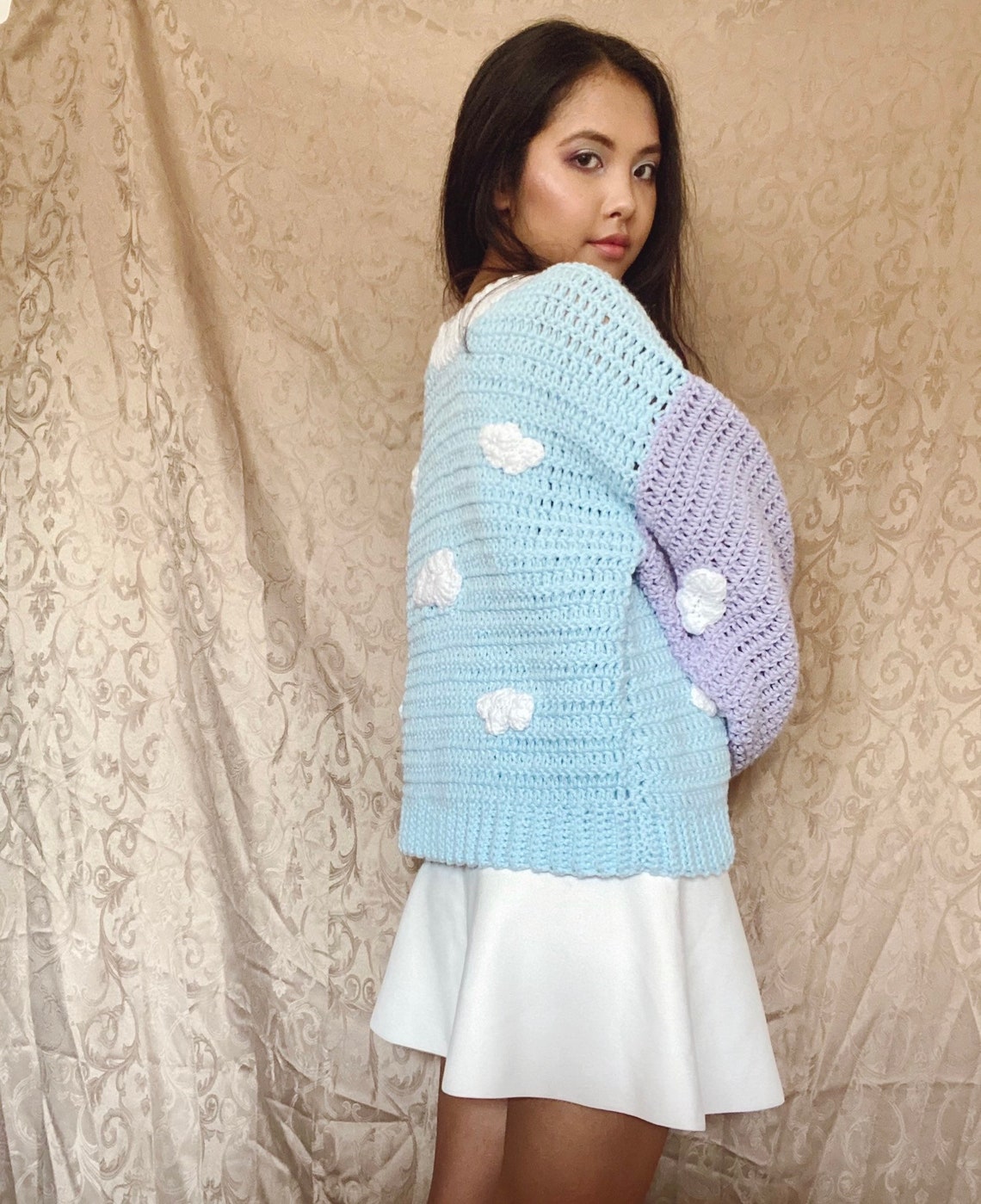 Colorblock Crochet Cloud Sweater Pattern PDF DIGITAL - Etsy
