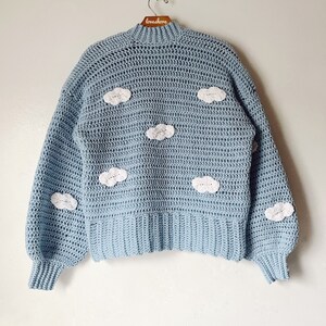 Cloud Appliqué Crochet Cardigan PDF Pattern *DIGITAL DOWNLOAD* - Etsy