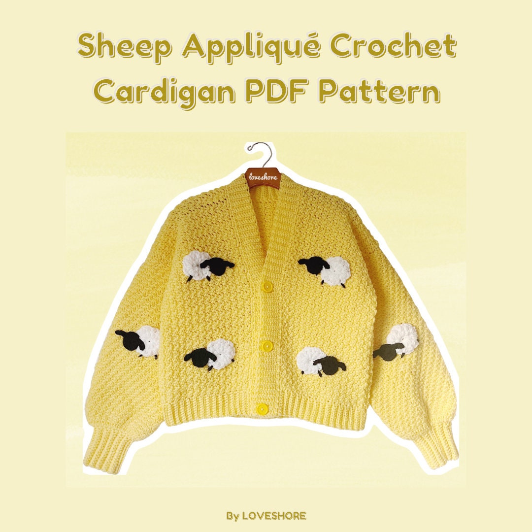 Crochet Sheep Cardigan PDF Pattern *DIGITAL DOWNLOAD* - Etsy