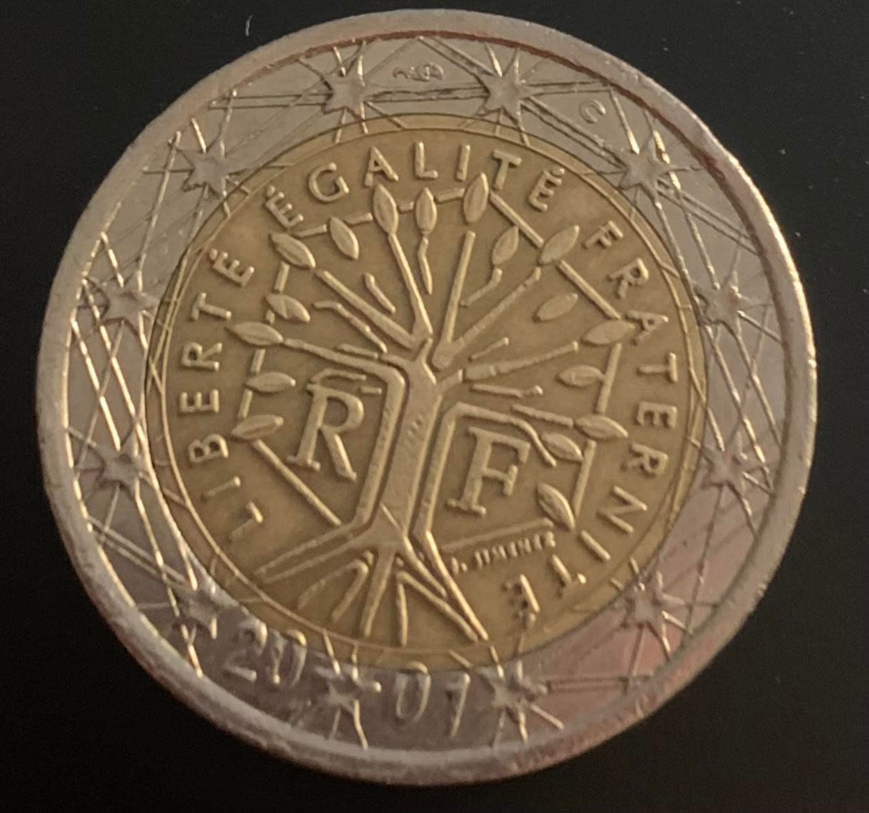 Fehlpragung 2 Euro Munze Frankreich