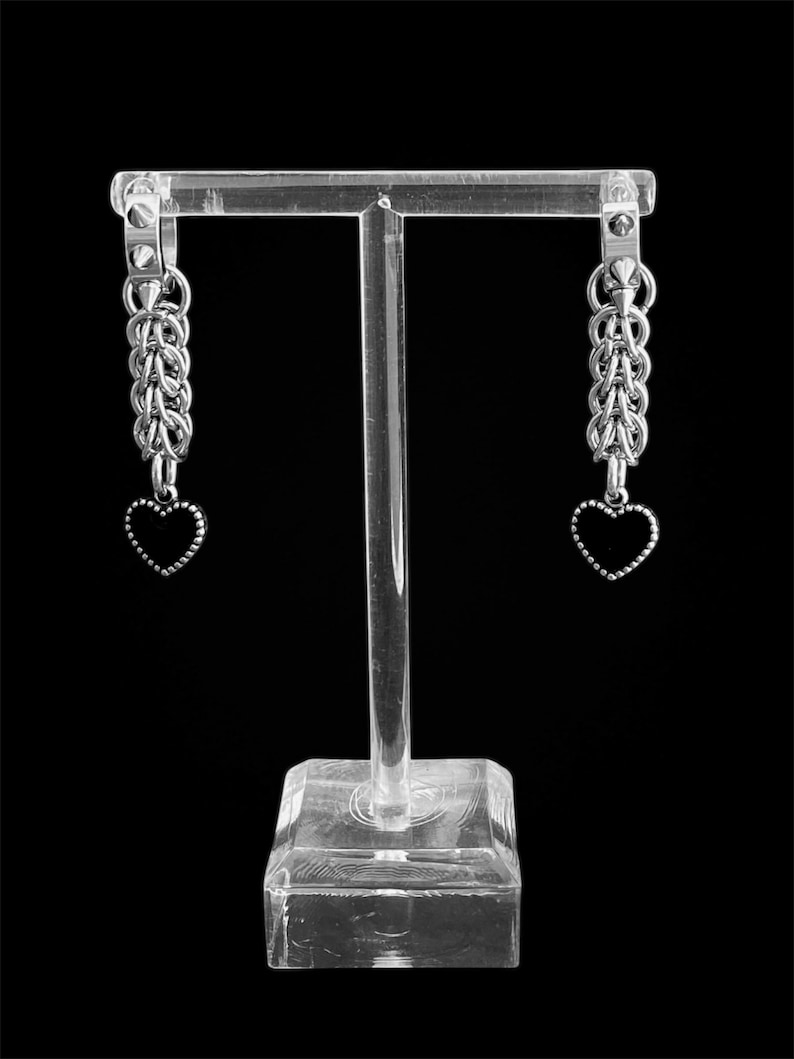 Rock Star Earrings | Chainmaille Dangle | 304 Stainless Steel - Etsy UK