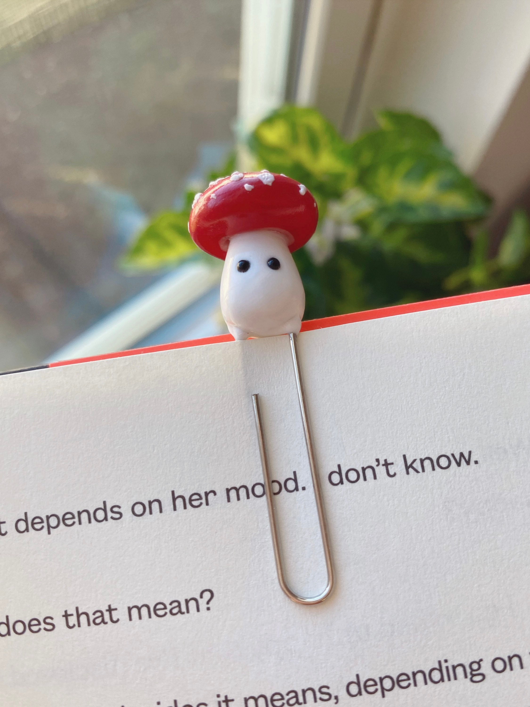 Cute Mushroom Guy Bookmark, Planner Charm Bookmark, Travelers Notebook ...