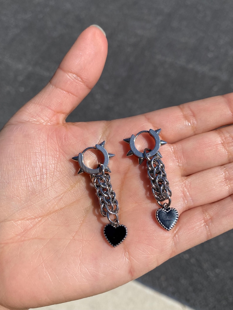 Rock Star Earrings | Chainmaille Dangle | 304 Stainless Steel - Etsy UK