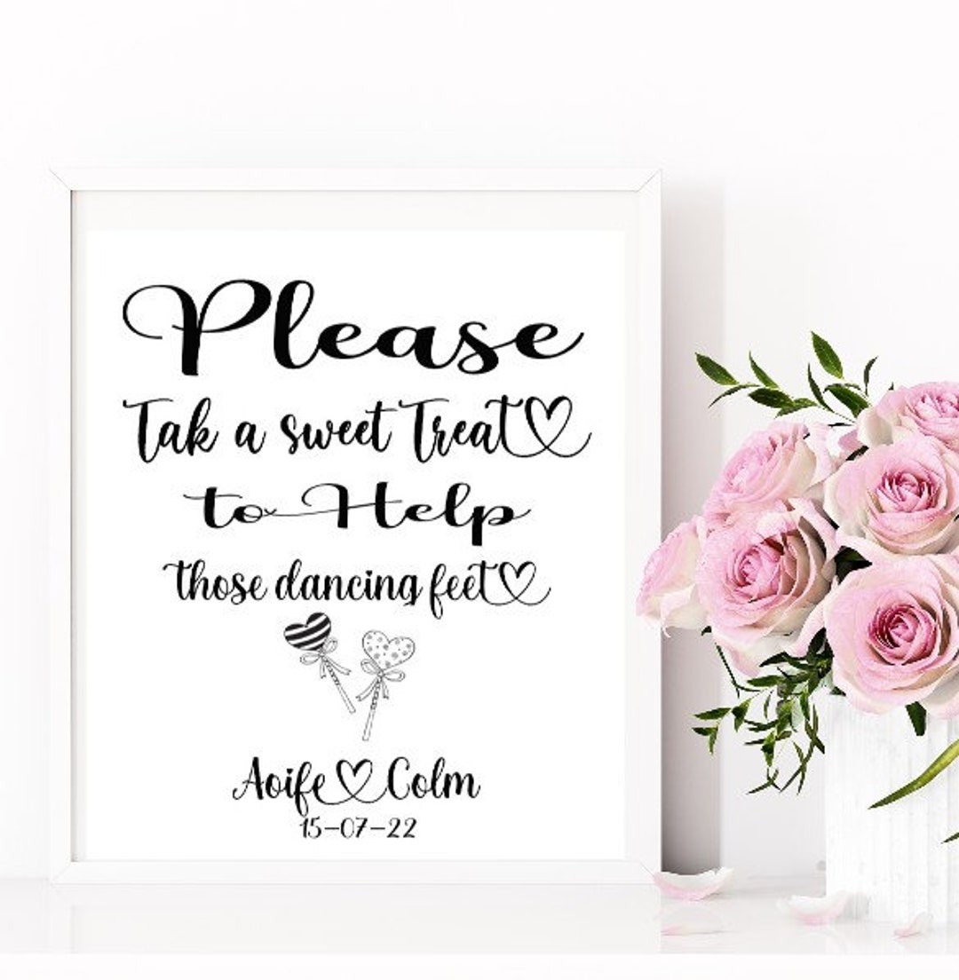 Personalised Wedding Gift Sign, Sweet Cart Sign, Wedding Props, Sweet ...