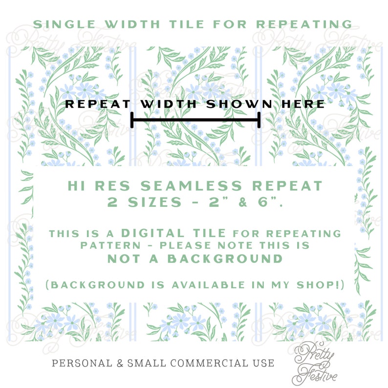 Chinoiserie Blue Block Print Seamless Repeating Pattern Tile - Etsy