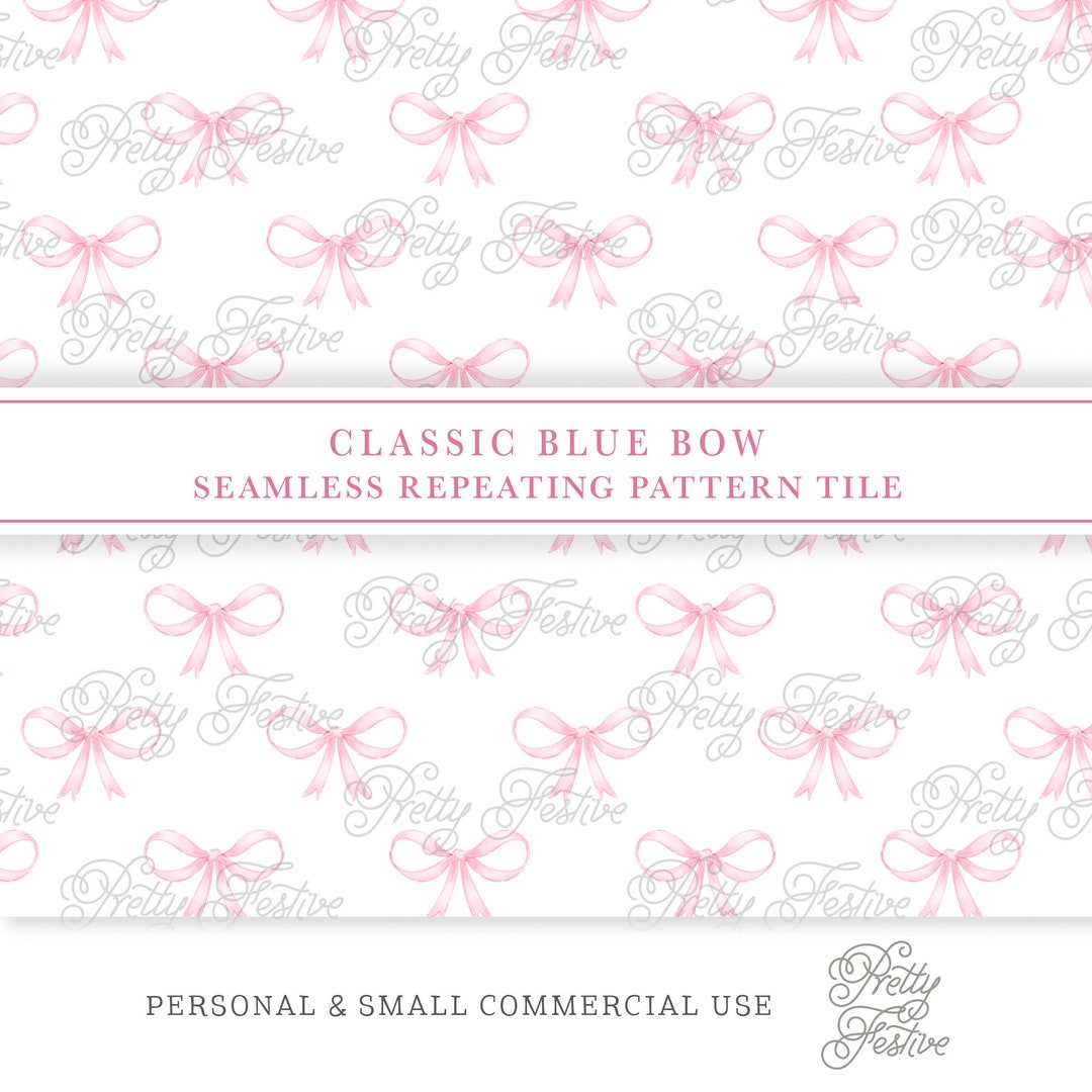 Pink Bow Trellis Seamless Repeat Pattern, Classic Heirloom Vintage Pink ...