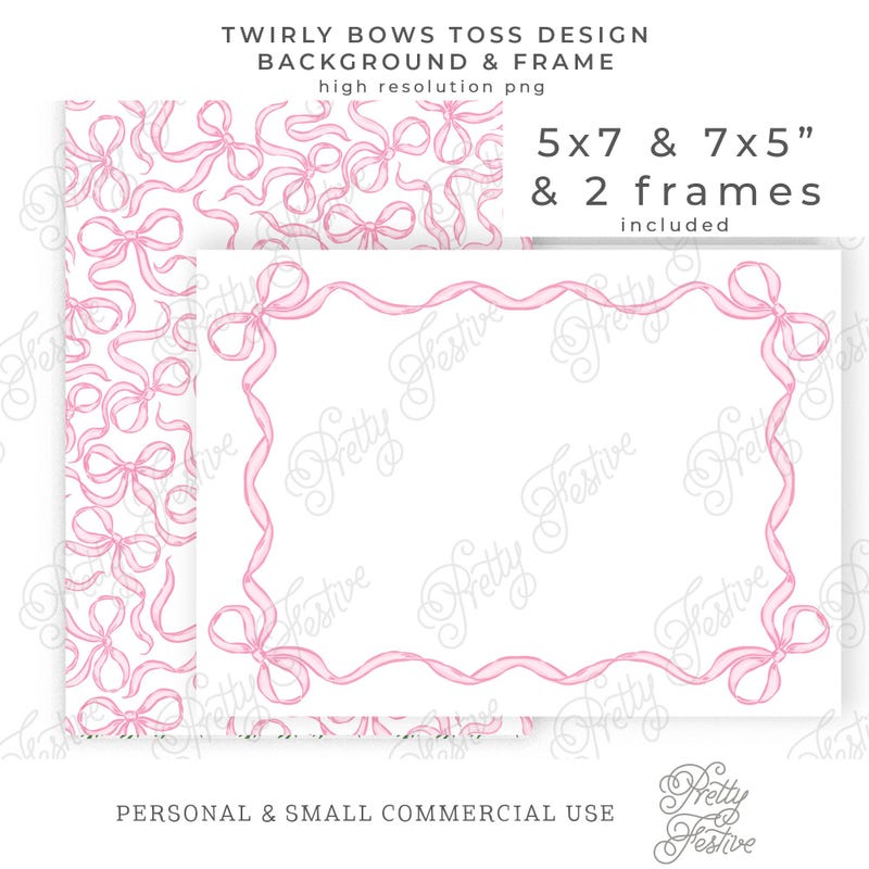 Pink Bow Background Image - Etsy