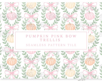 Pink Grand Millennial Pumpkin Pattern - Etsy
