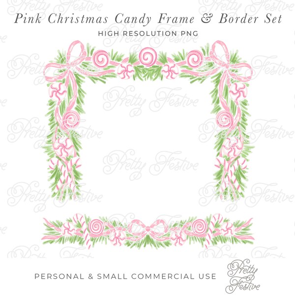 Pink Christmas Border - Etsy