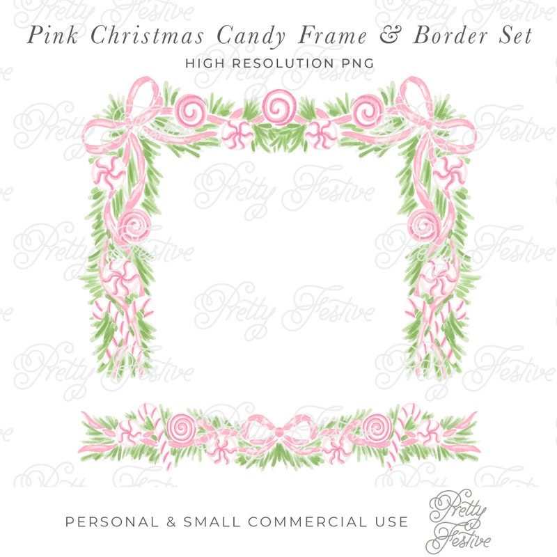 Pink Christmas Border - Etsy