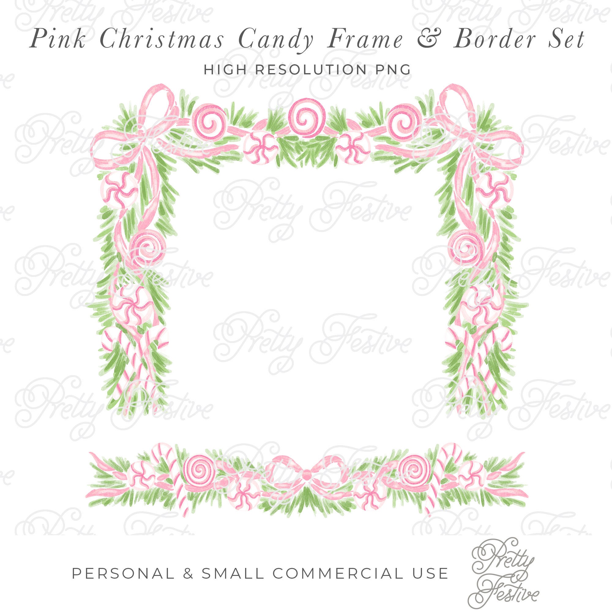 Christmas Candy Border Clipart