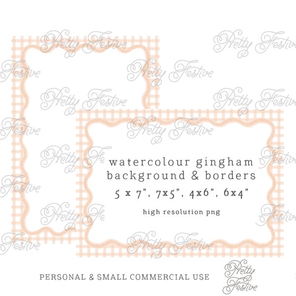 Gingham Border - Etsy