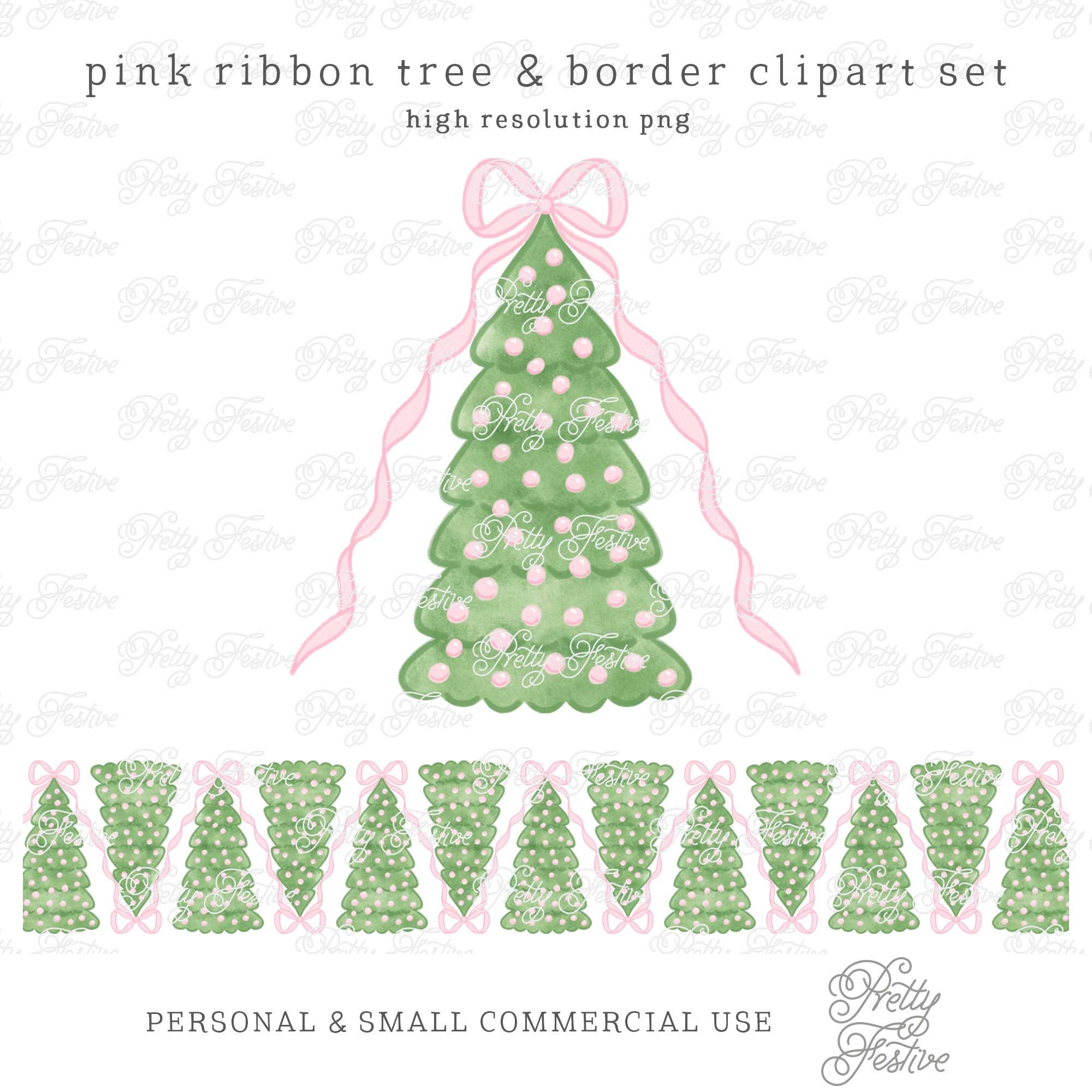 Christmas Tree Border Clip Art