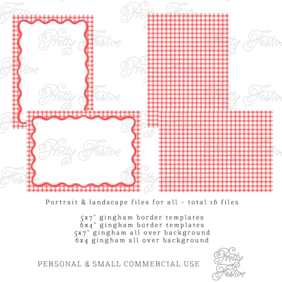 Red Gingham Border