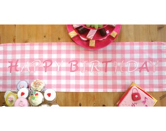 Happy Birthday Table Runner - Etsy UK