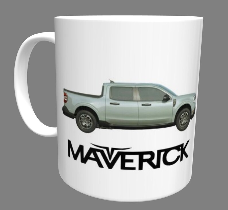 Ford Maverick Pickup Truck Mugs, Area 51, Cyber Orange, Cactus Grey ...