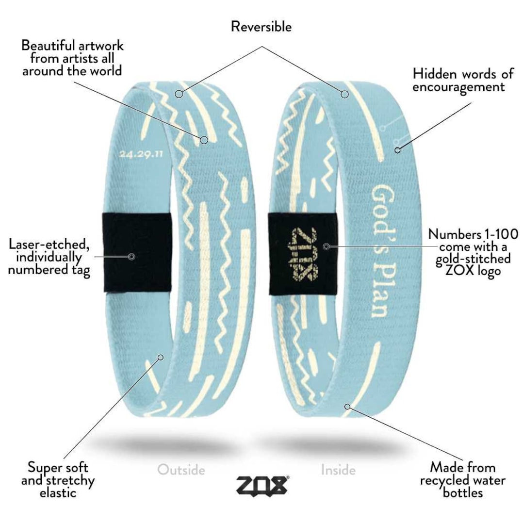God's Plan ZOX Elastic Bracelets Bible Verse, Christian, Jesus, Church ...