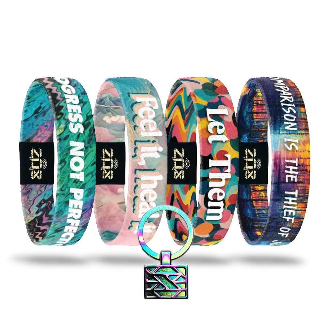 Self-care Bracelet Pack, Interactive Bracelets, Tap for Affirmation ...