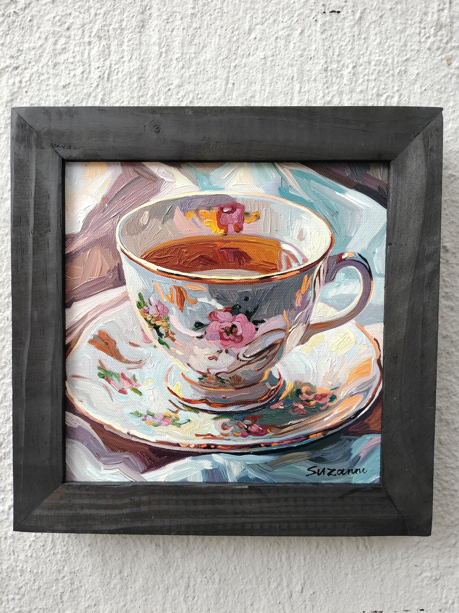 Victorian Teacup Oil Painting - Etsy