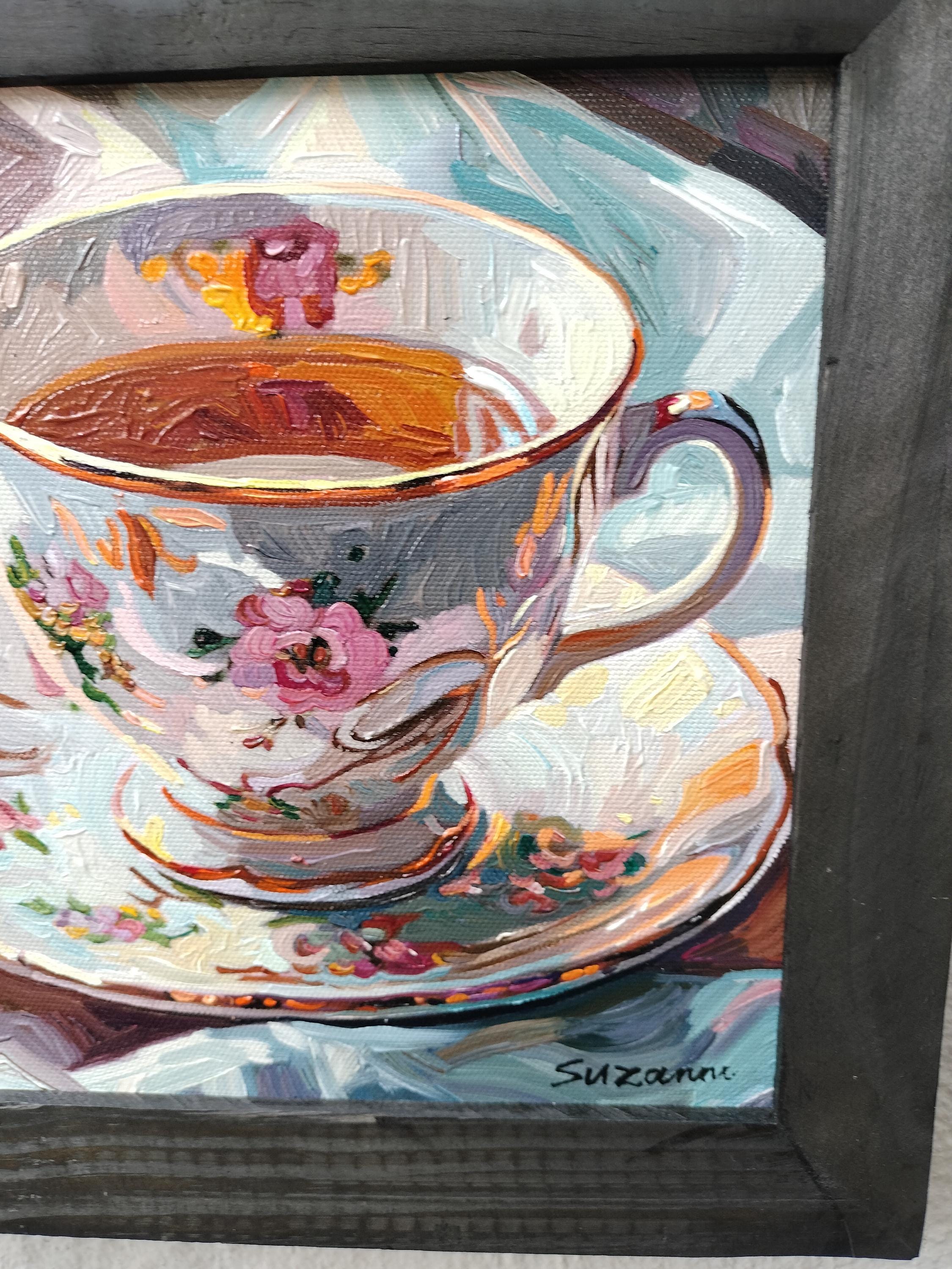 Victorian Teacup Oil Painting - Etsy