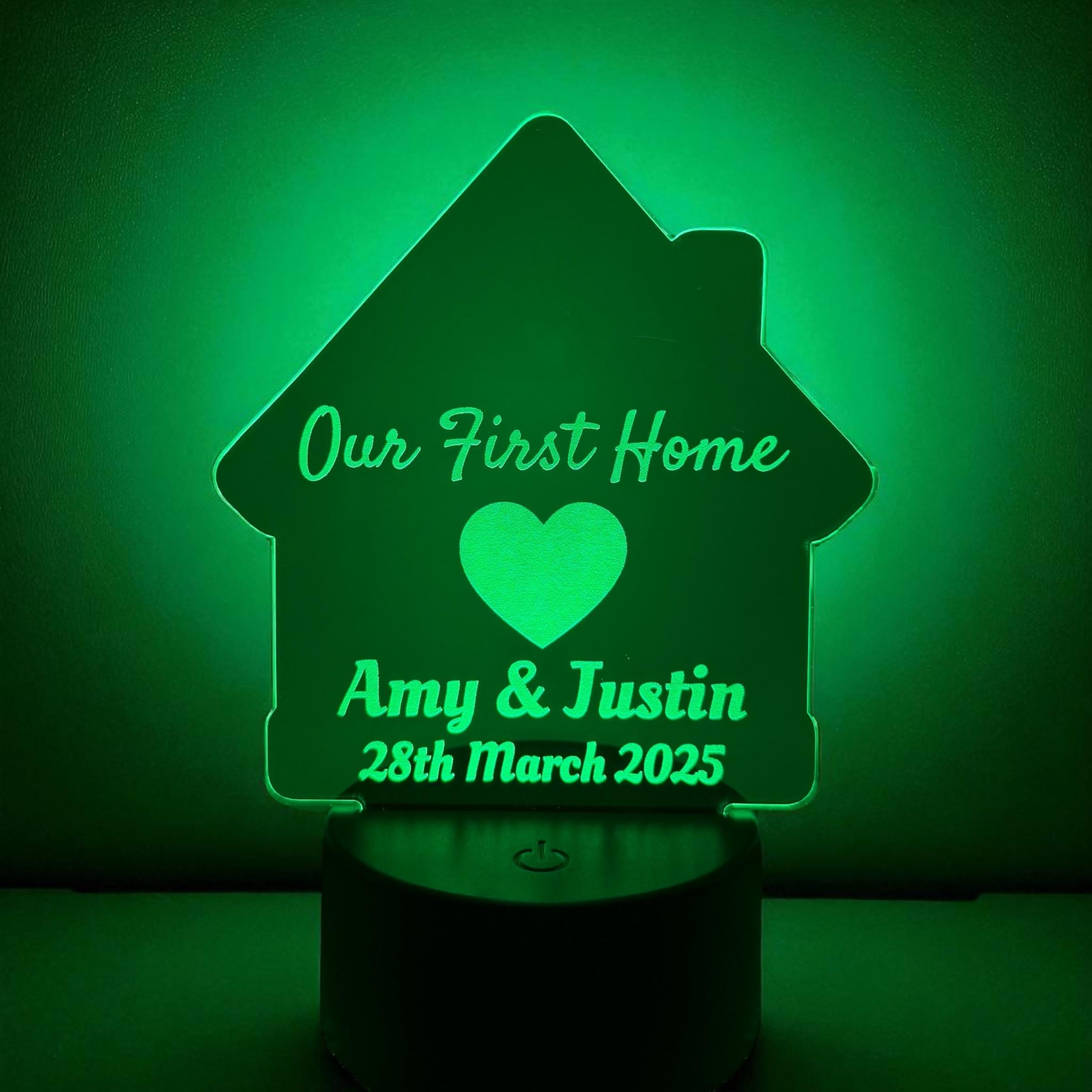 Custom LED Acrylic Sign With Remote – Personalized Light up Night Light ...