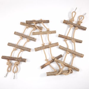 Large 60/120 Cm Natural Jute Rope Wood Bridge Ladder Climbing Toy for ...