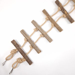 Large 60/120 Cm Natural Jute Rope Wood Bridge Ladder Climbing Toy for ...