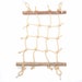 Natural Wood & Jute Rope Net 50 X 30cm Cage Accessory Climbing Net Fall ...