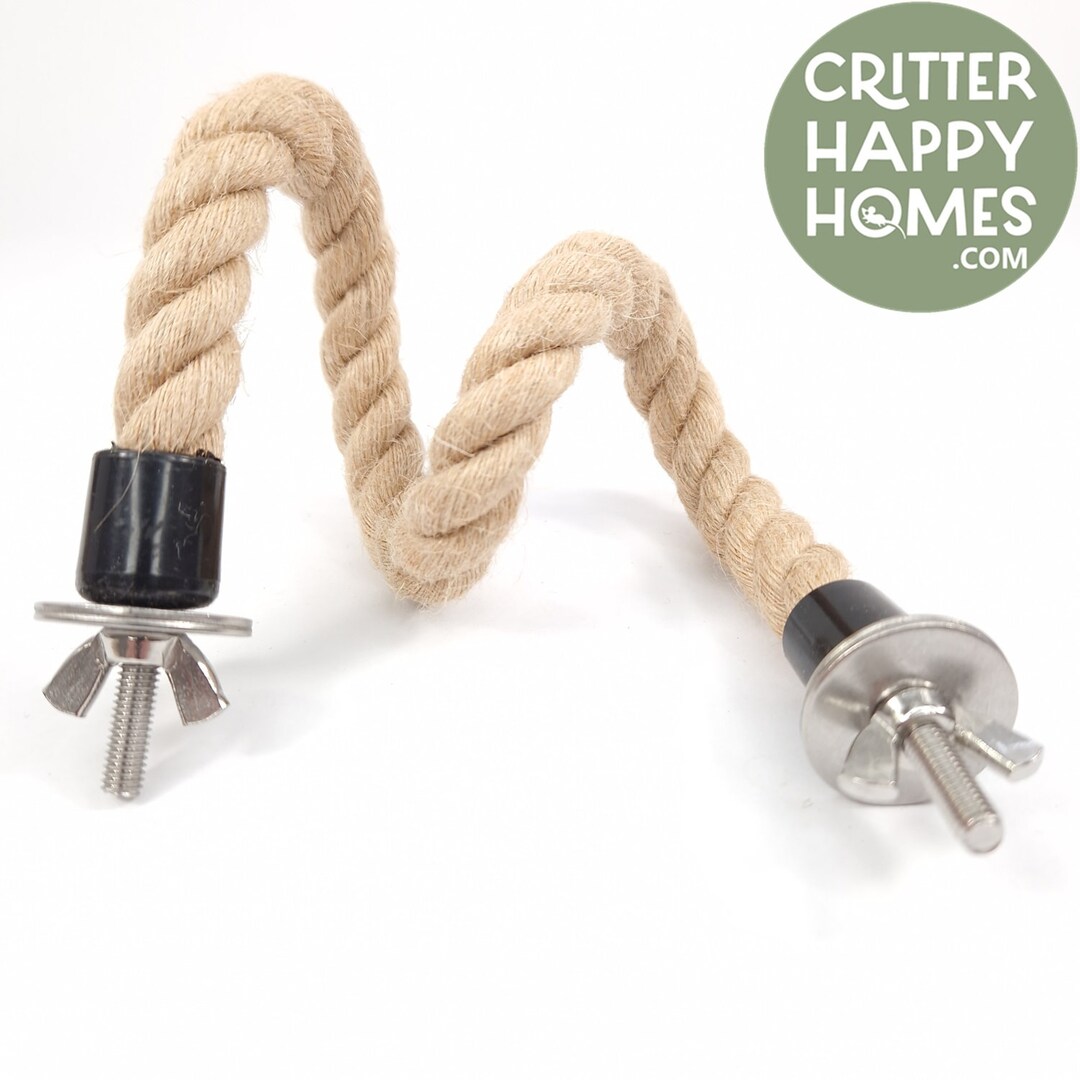 20cm or 40cm Natural Jute Rope Bendy Perch Walkway 14 Mm Diameter Mouse ...