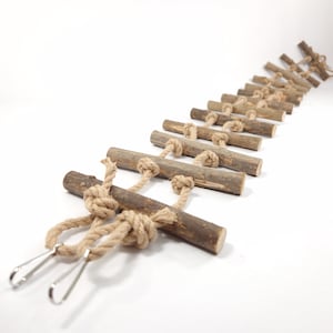 Large 60/120 Cm Natural Jute Rope Wood Bridge Ladder Climbing Toy for ...