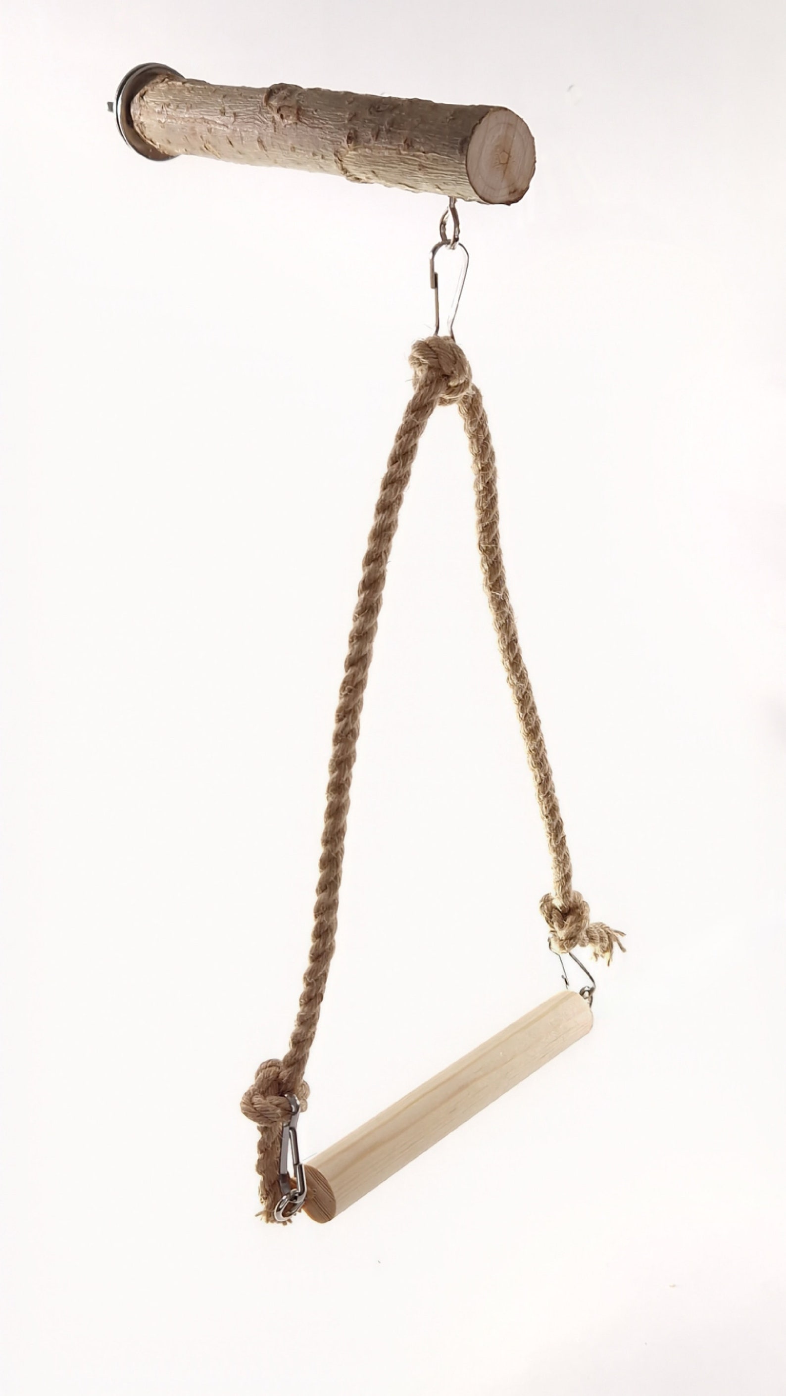 2 in 1 Perch Natural Wood Perch and Swinging Pine Dowel Perch With ...