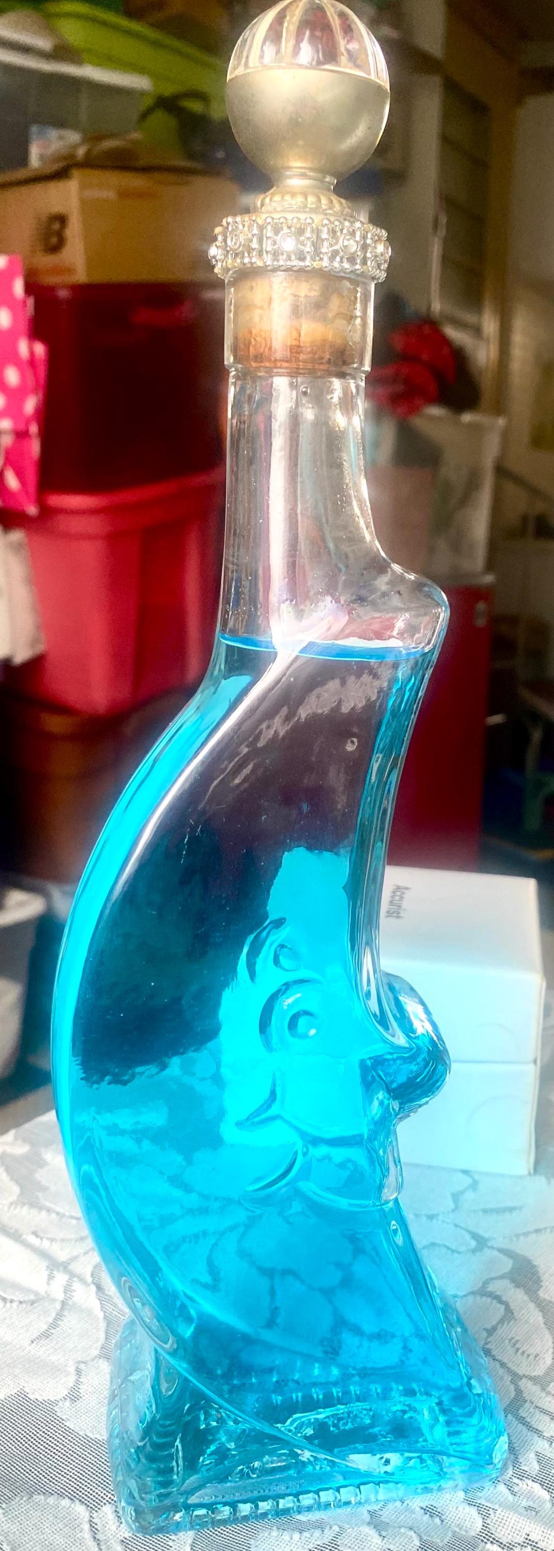 Vintage Crescent Moon Bottle - Etsy
