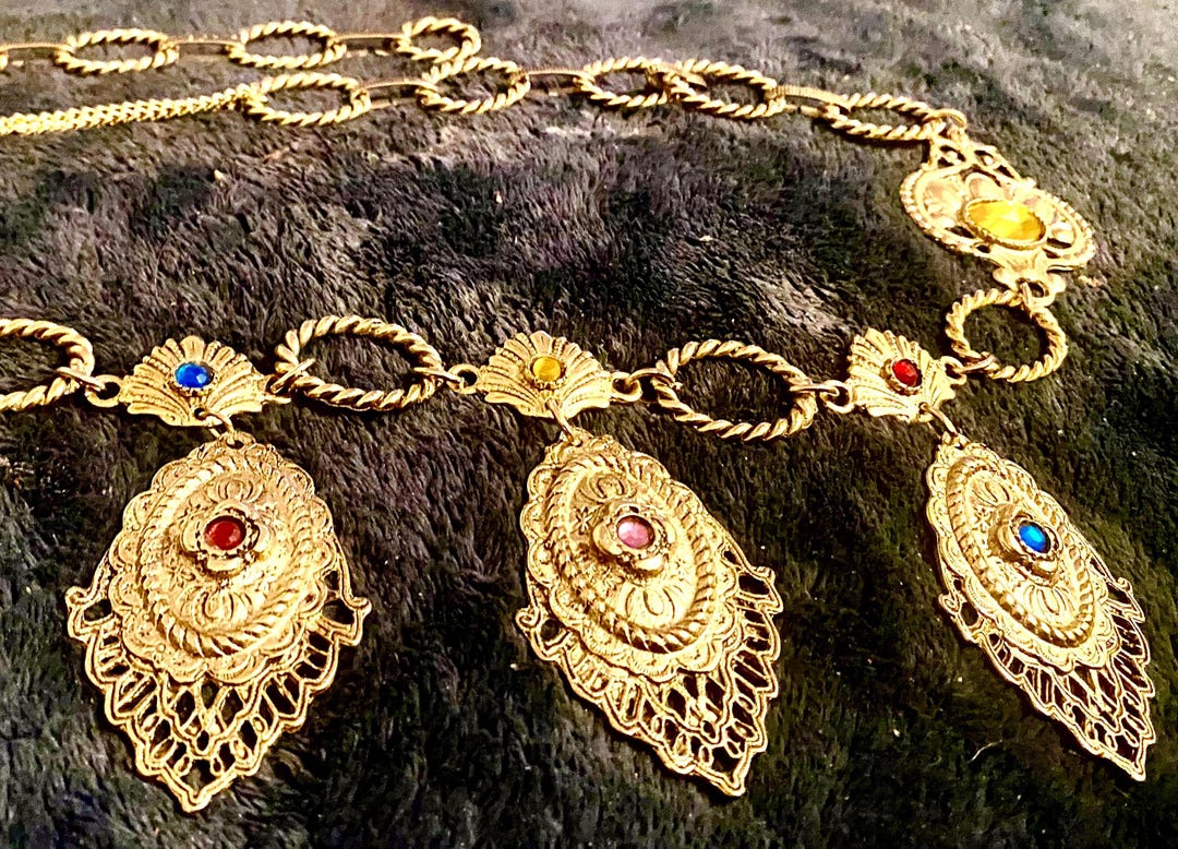 VINTAGE GYPSY Style Chain Belt - Etsy