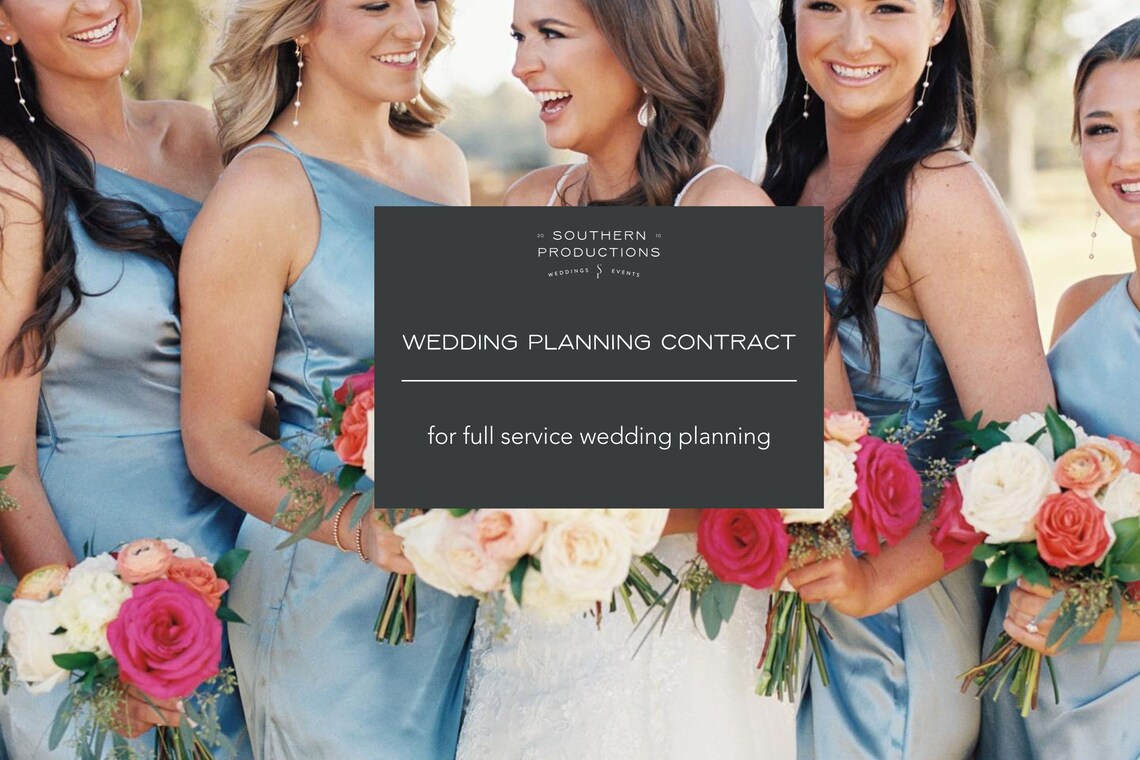 Editable Wedding Planning Contract, Full Service (digital Download) - Etsy