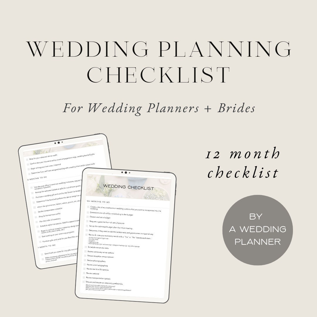 Wedding Planning Checklist, Printable Wedding Planner, DIY Wedding ...