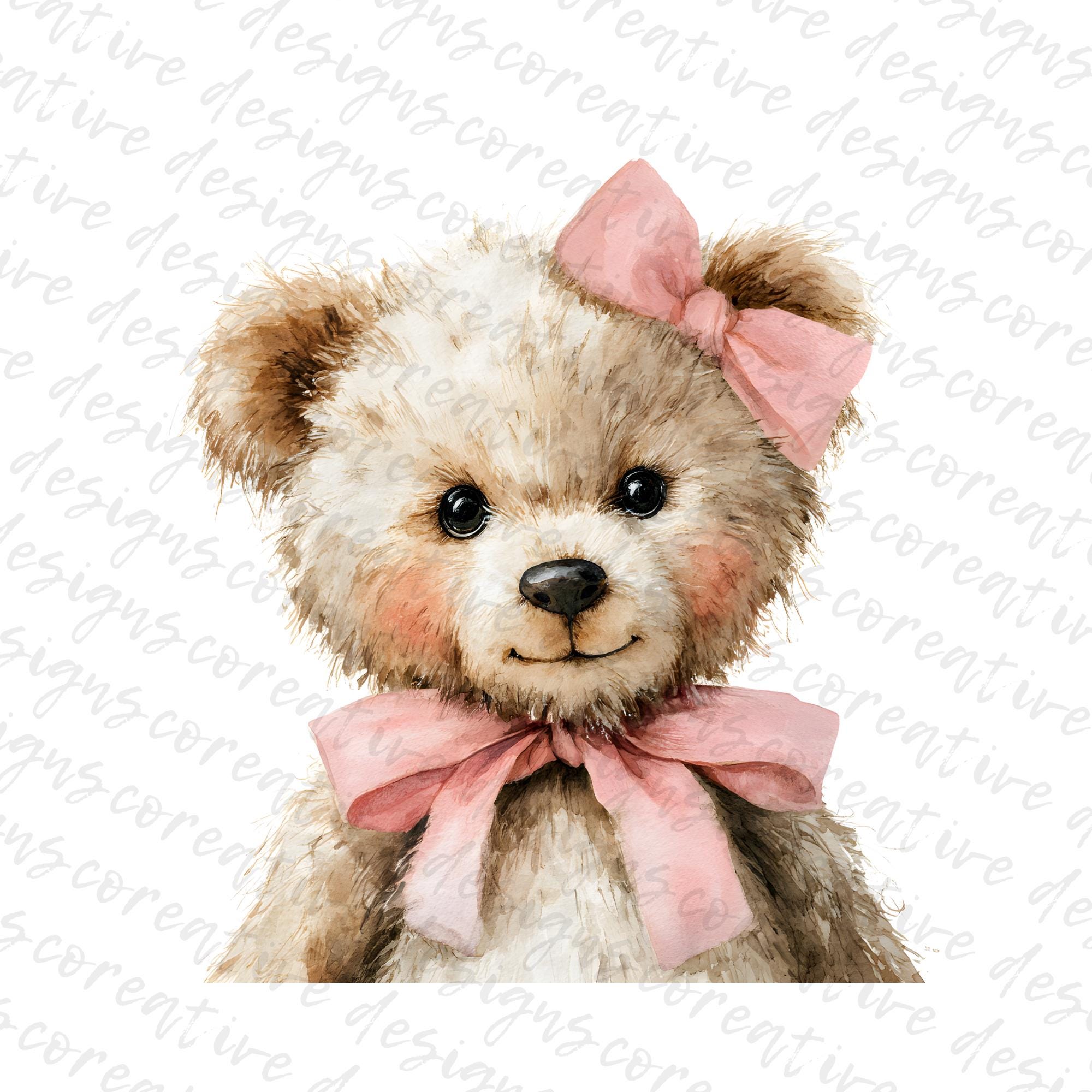 14 Teddy Bear Clipart With Pink Bow, Cute Baby Bear Nursery ...
