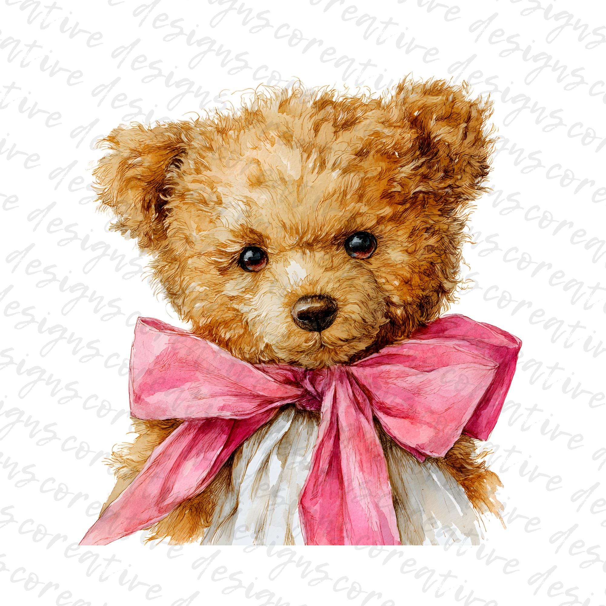 14 Teddy Bear Clipart With Pink Bow, Cute Baby Bear Nursery ...