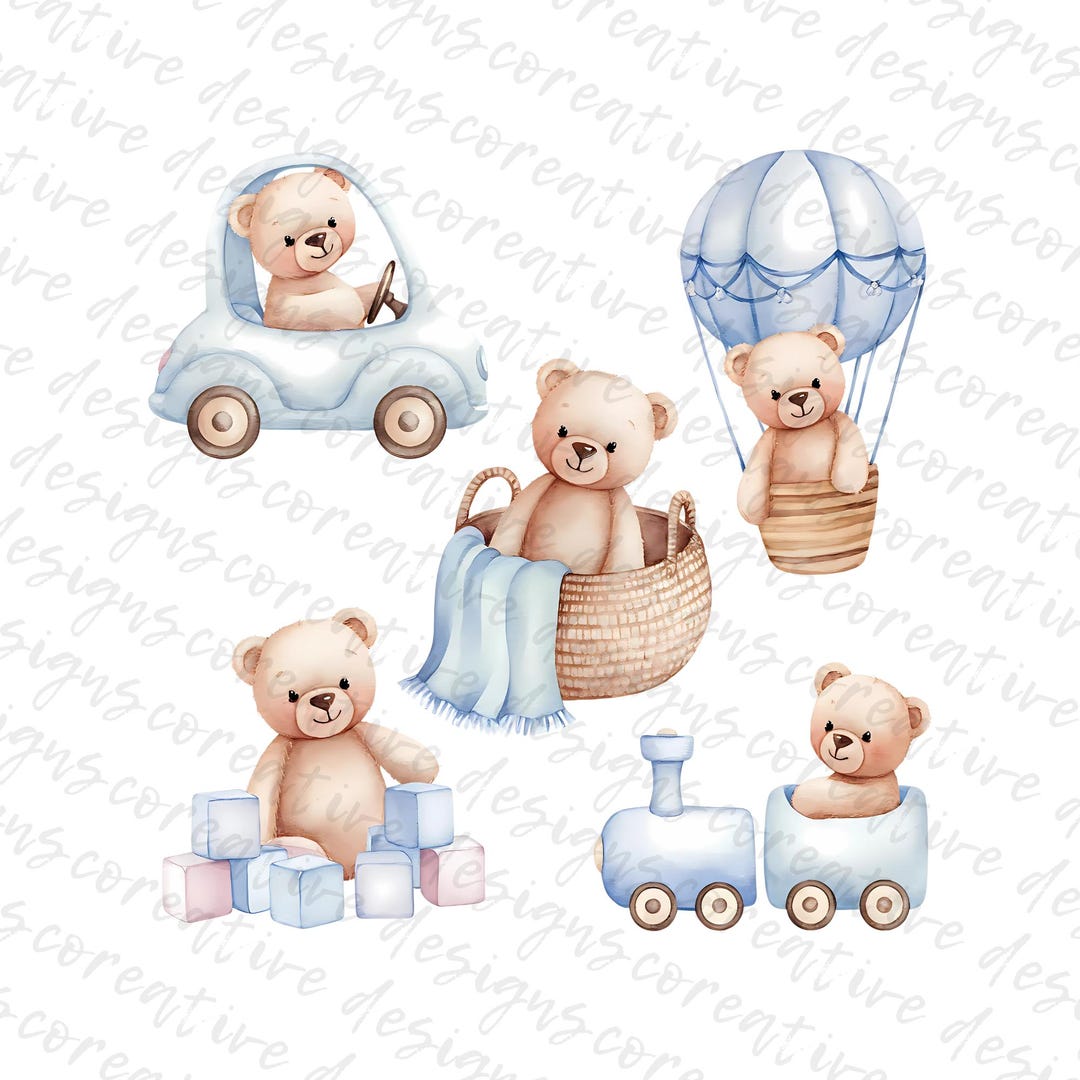 5 Blue Teddy Bear Clipart Png, Nursery Teddy Bears, Teddy Bear Clipart ...