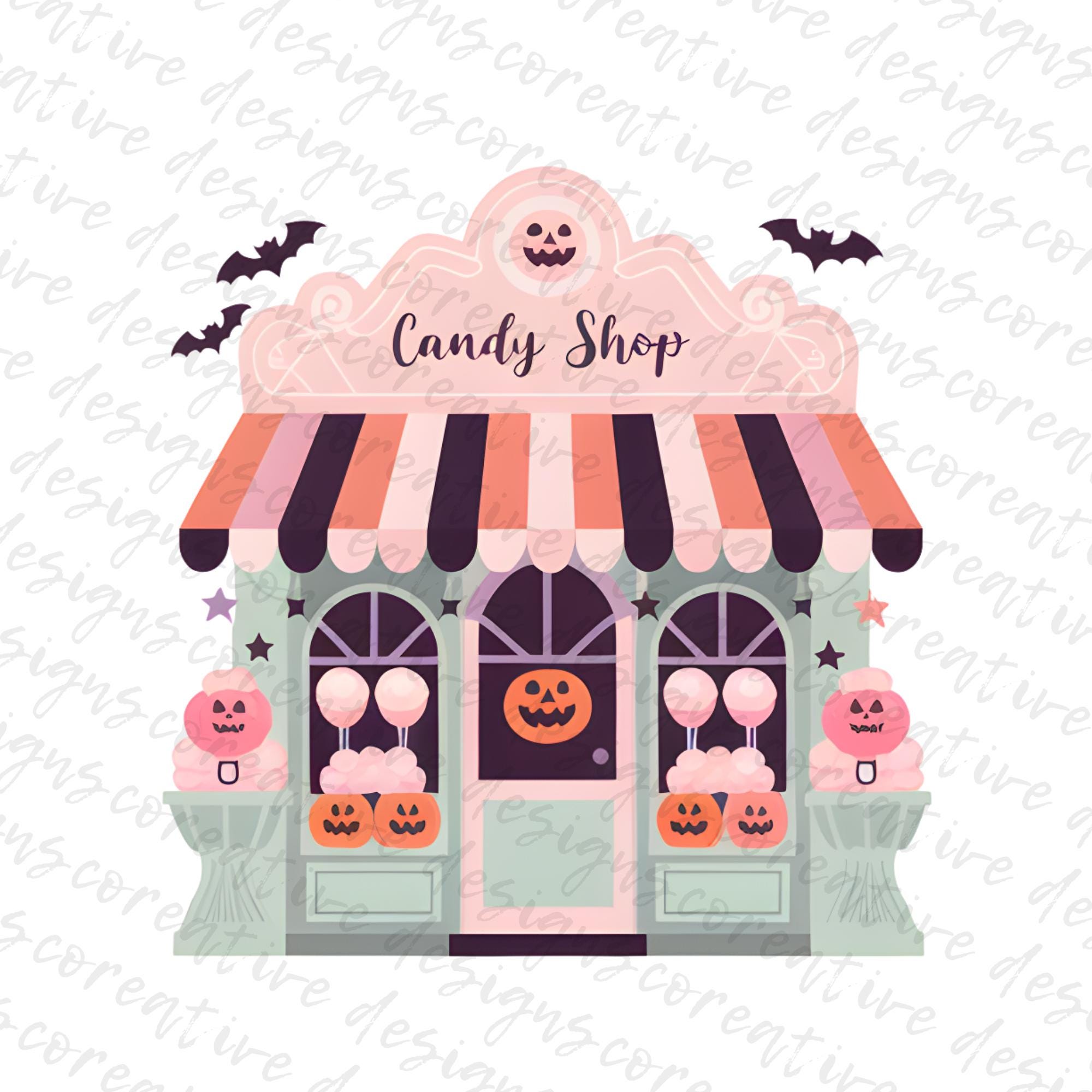 16 Halloween Shop Clipart, Cute Spooky Stickers, Spooky Shop, Cute ...