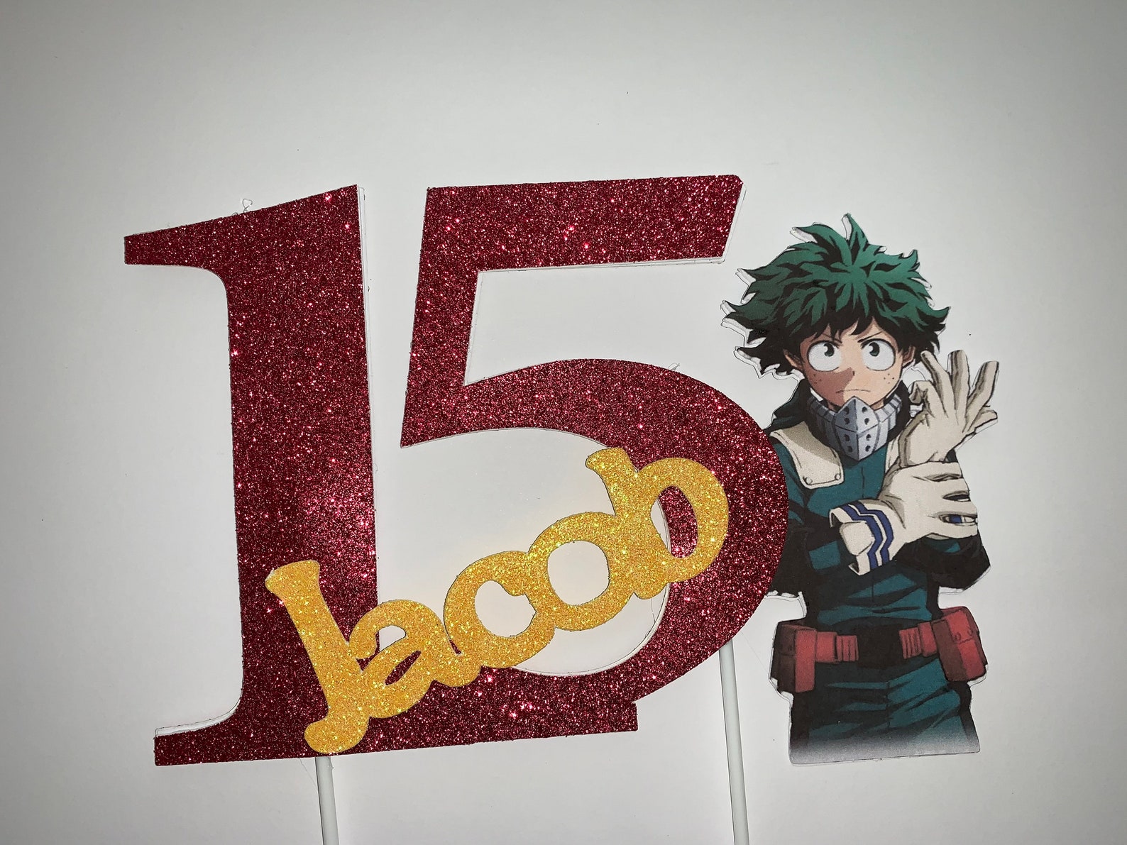 My Hero Academia Deku Personalised Number Cake Topper - Etsy