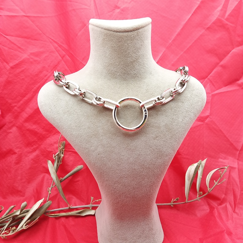 Stainless Steel Chain Choker Necklace, Unisex O-ring Clasp - Etsy