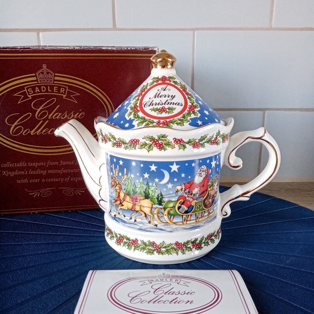 Sadler England Tivoli Christmas Eve Teapot With Original Box - Etsy ...