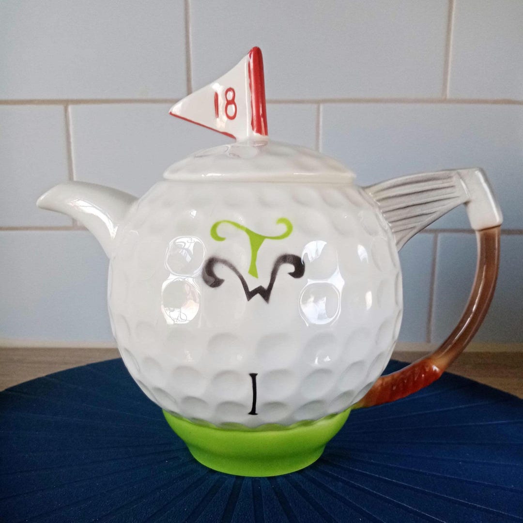 Tony Wood Studio Golf Ball Shaped Teapot - Etsy